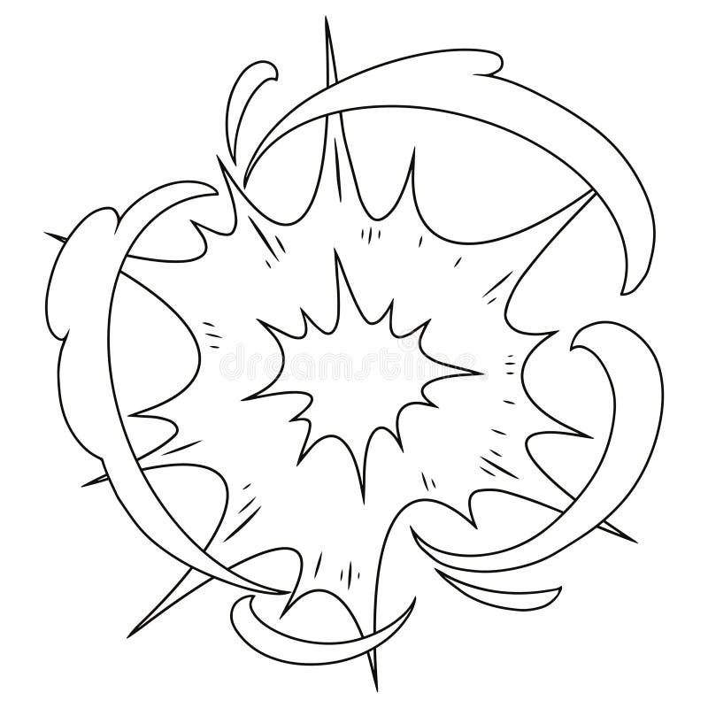 Bright Explosion Shape with Dynamic Flow Design Stock Illustration ...