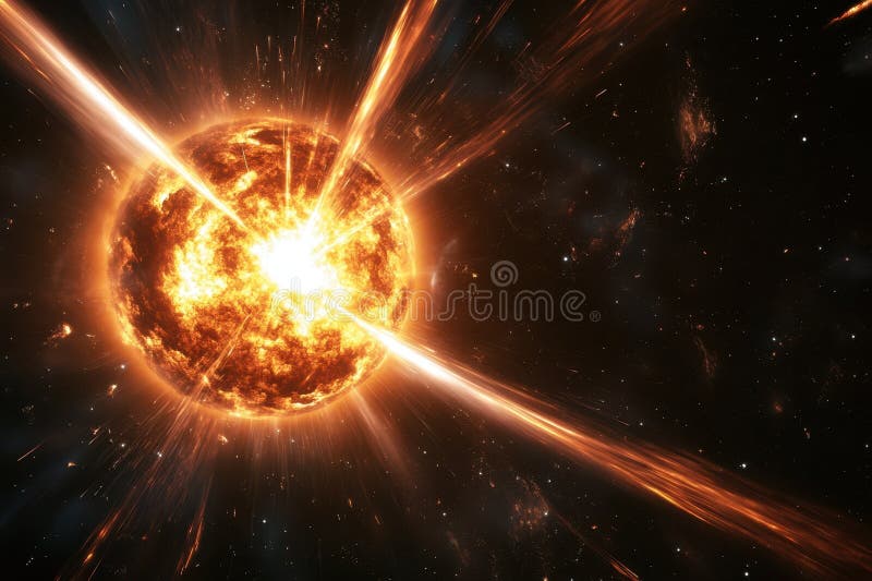 Bright Explosion of a Star Seen from a Cosmic Perspective in Deep Space ...