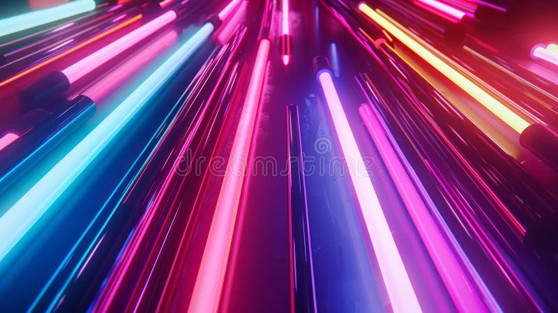 A Bright, Eye-catching Background Using an Assortment of Neon Light ...