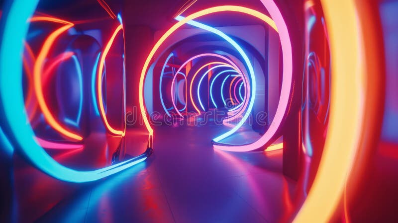 A Bright, Eye-catching Background Using an Assortment of Neon Light ...