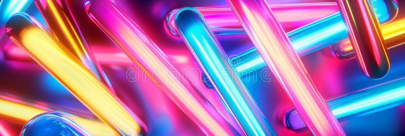 A Bright, Eye-catching Background Using an Assortment of Neon Light ...