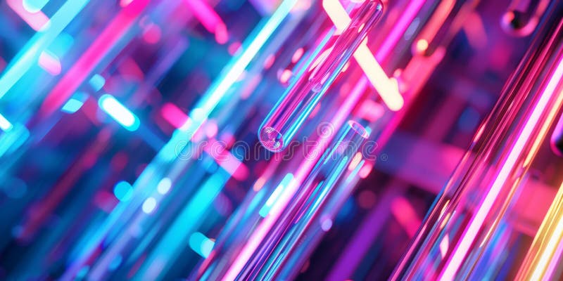 A Bright, Eye-catching Background Using an Assortment of Neon Light ...