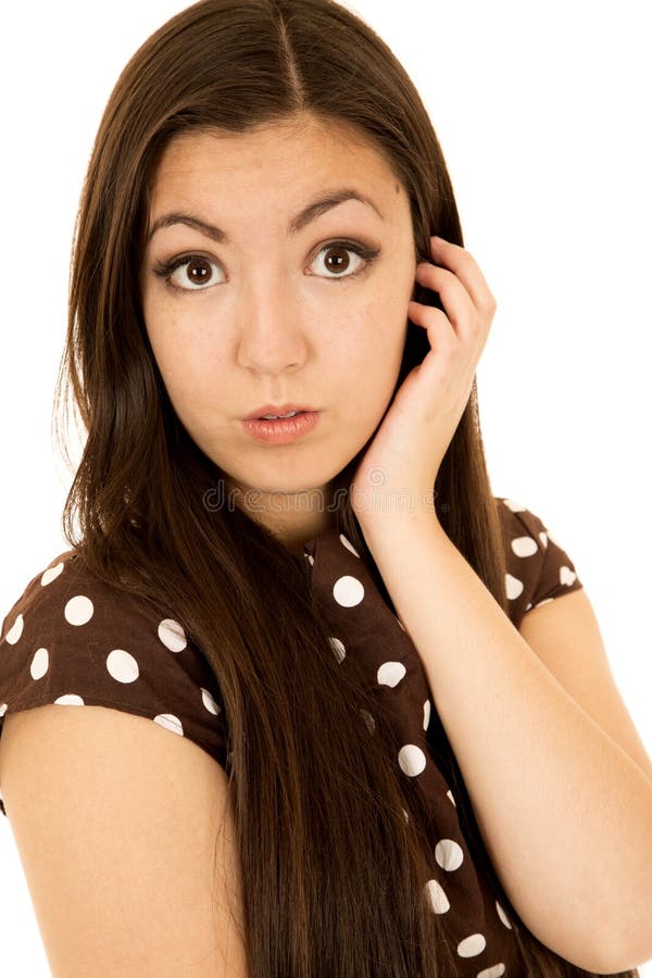 Bright Eyed Asian American Female Looking Forward at Camera Stock Image ...