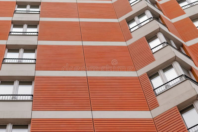 Bright Facade of a Modern Apartment Building, Apartment Complex, Moscow ...
