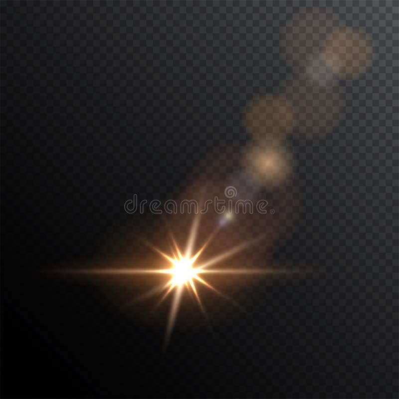 Bright Falling Flash with Bokeh Isolated on Transparent Background ...