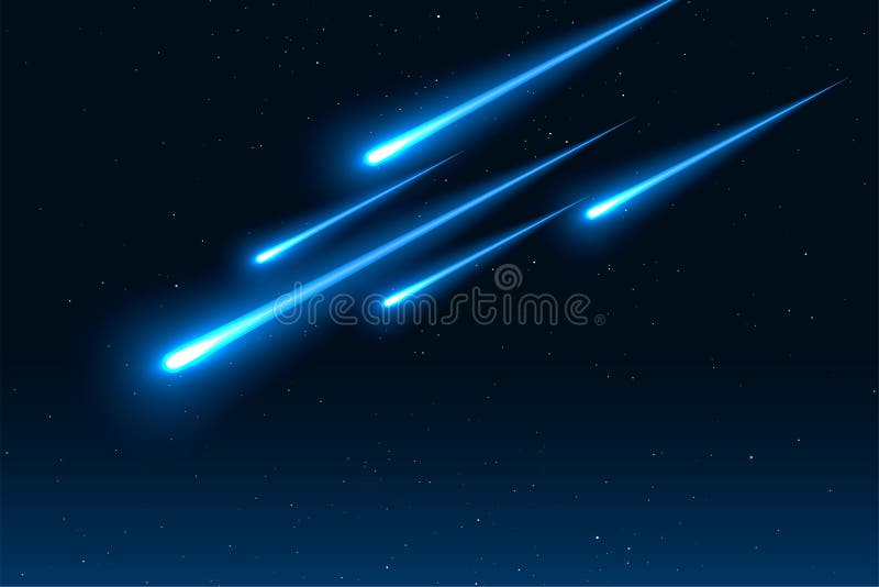 Bright Falling Shooting Star Comet Design Stock Illustration ...