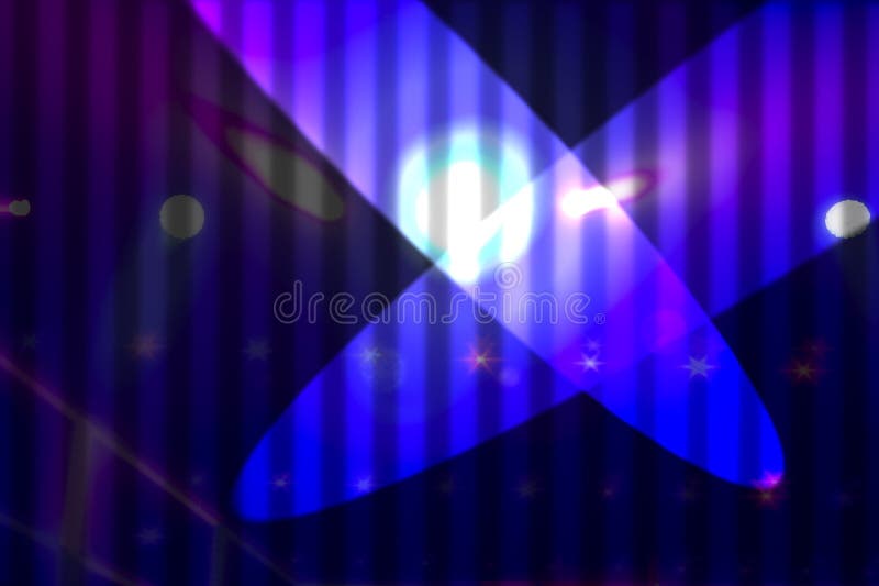 Bright Festive Blue Stage Lighting with Optical Flare Stock Image ...