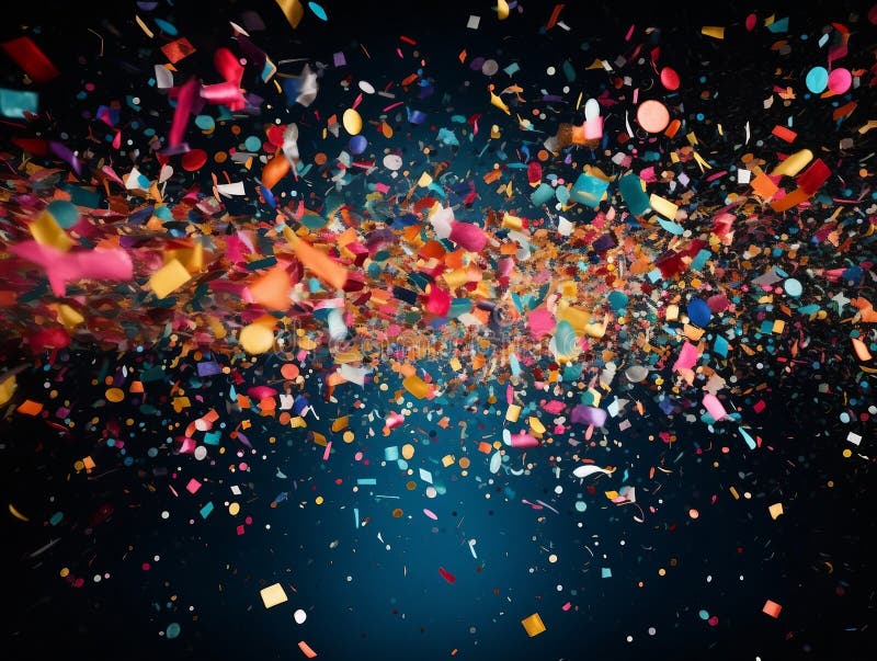 Bright and Festive Confetti Particles Floating in the Air. Generative ...