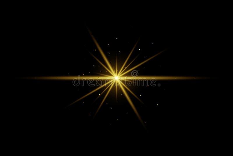 Bright Festive Flash Element To Design with Golden Particles Stock ...