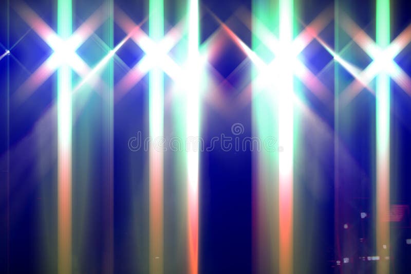 Bright Festive Multi-colored Stage Lighting with Optical Flare Stock ...