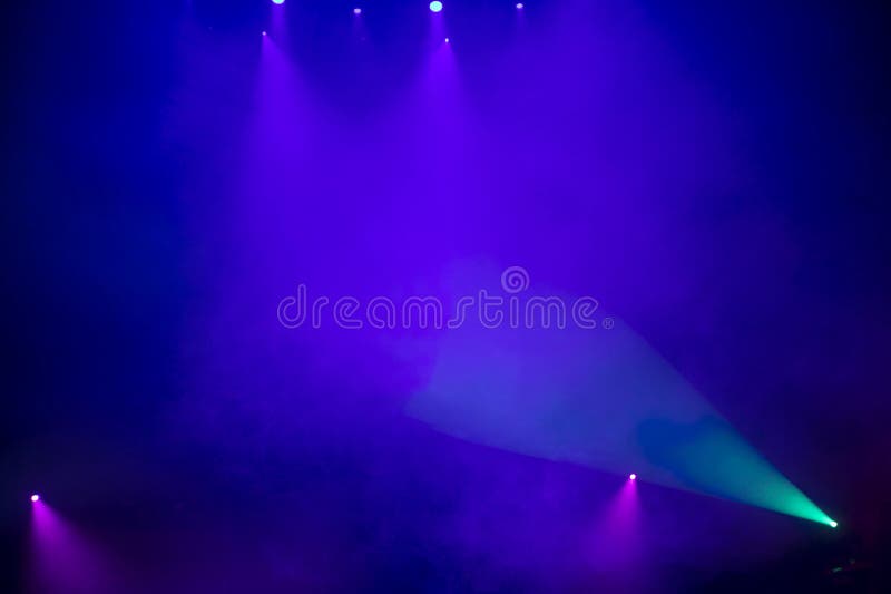 Bright Festive Multi-colored Stage Lighting with Optical Flare and Rays ...