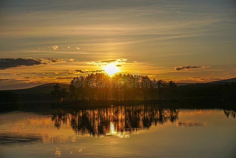 Bright, Fiery Sunset. Sun Over the Water Stock Image - Image of morning ...