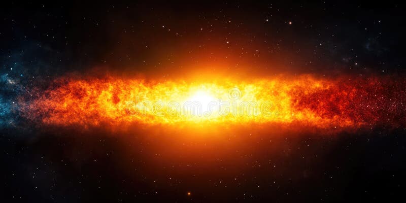 Bright Fiery Supernova Explosion in Deep Space with Radiant Light and ...