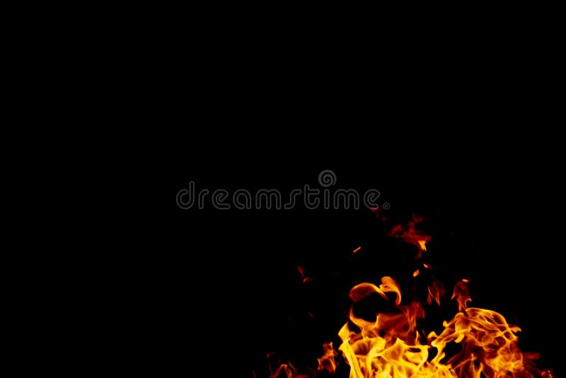 Bright Fiery Symbol on a Black Background. Fire Background Stock Photo ...