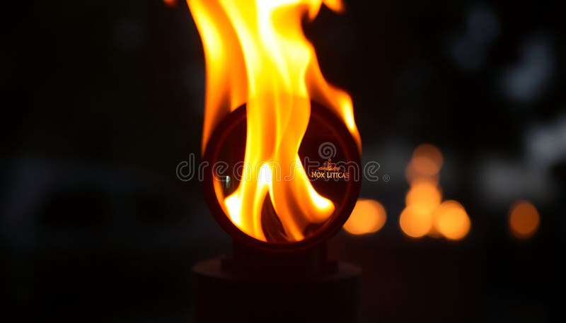 Fire Flames Burning Bright and Intense Heat Generative AI Stock ...