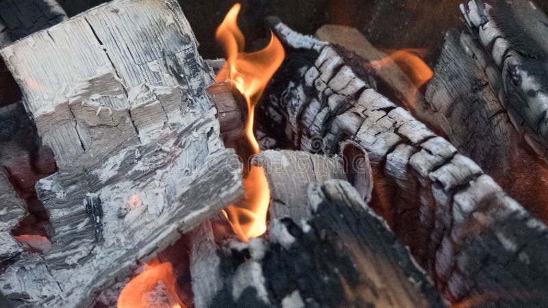 Bright Fire Flames Wood Pieces Stock Image - Image of fiery, trunk ...