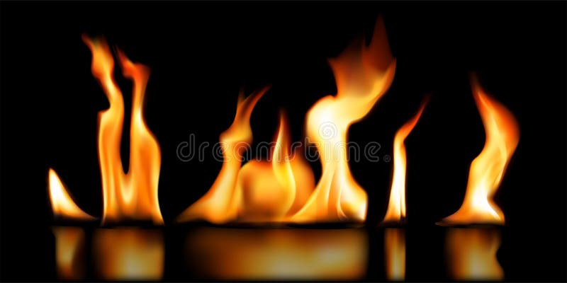 Bright Fire. Isolated Vector Ill Stock Illustration - Illustration of ...