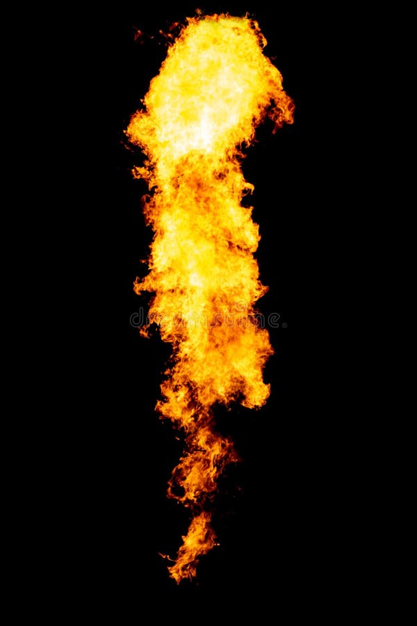 Flame isolated on black stock image. Image of hell, flames - 134401747