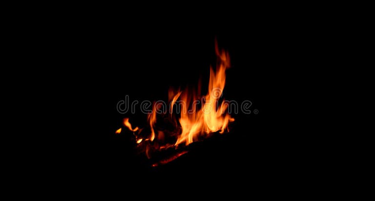 Bright Firelight on a Black Background. Sparks and Flames Stock Image ...