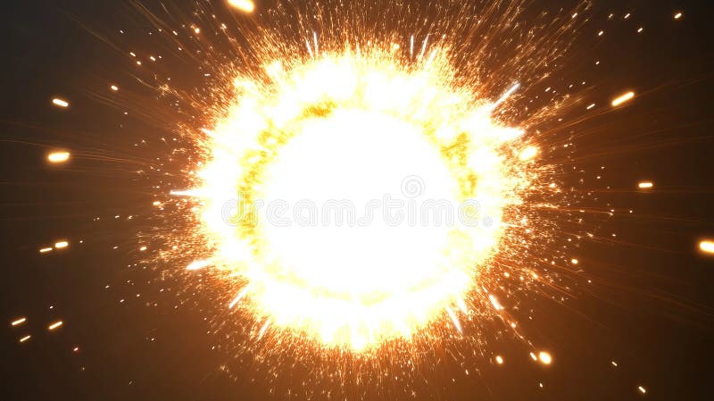 Bright Firework Explosion with Radiant Sparks Bursting into the Night ...