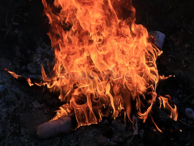 Bright Flame of Wildfire Fire Stock Photo - Image of burn, country ...