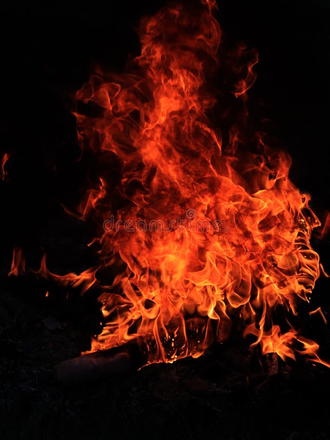 Bright Flame of Wildfire Fire Stock Image - Image of danger, background ...