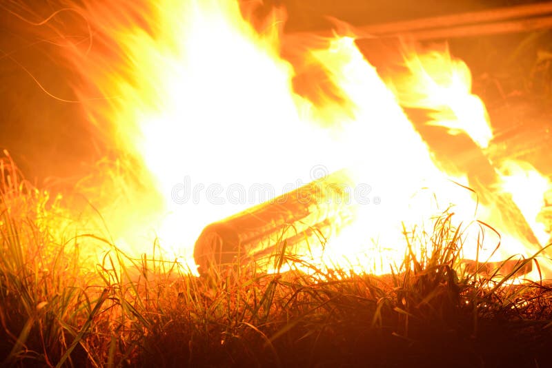 Bright flaming bonfire stock photo. Image of symbol, blaze - 71907610