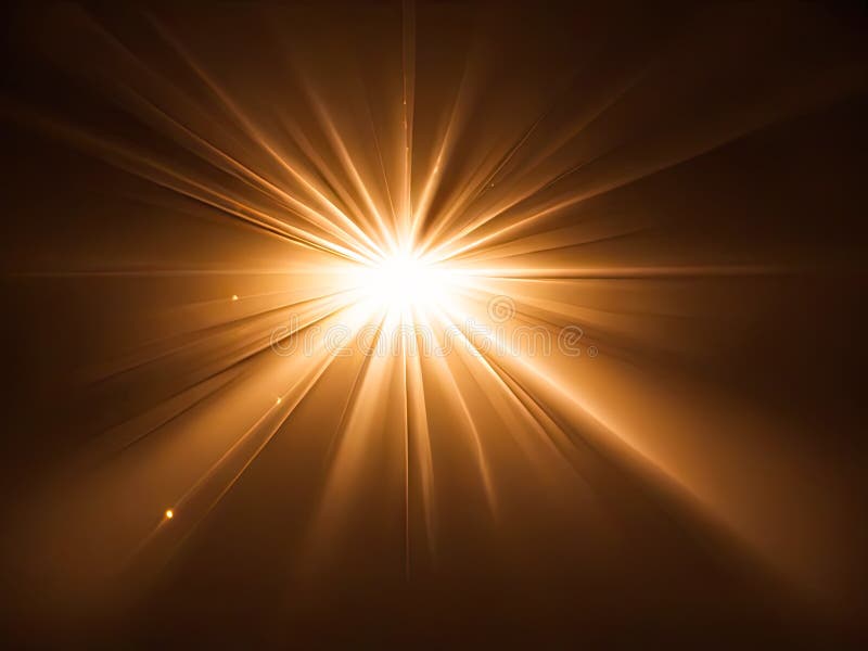 Bright Flare of Light. Magical Flash in the Darkness Stock Photo ...