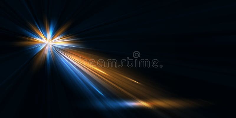 Bright Flash Effect with Rays and Glare. Light Light Blur Effect Stock ...