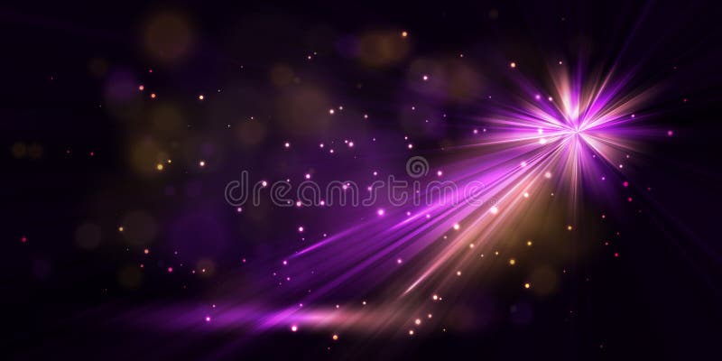 Bright Flash Effect with Rays and Glare. Light Light Blur Effect Stock ...