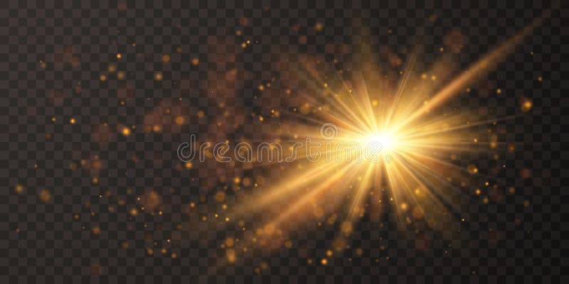 Bright Flash Effect with Rays and Glare. Light Light Blur Effect Stock ...