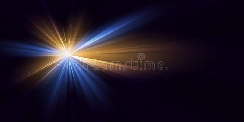 Bright Flash Effect with Rays and Glare. Light Light Blur Effect Stock ...