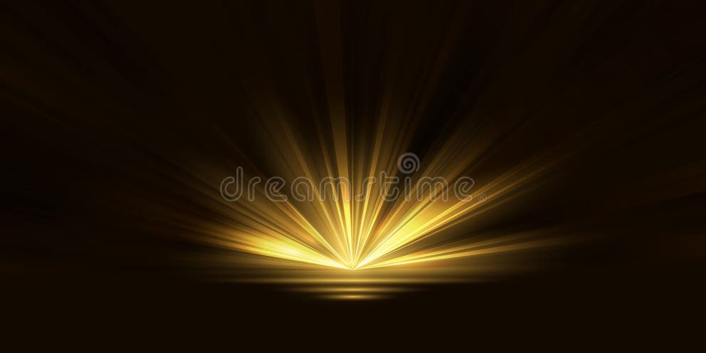 Bright Flash Effect with Rays and Glare. Light Light Blur Effect Stock ...