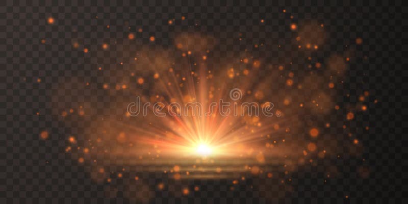 Bright Flash Effect with Rays and Glare. Light Light Blur Effect Stock ...