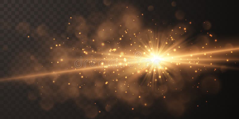 Bright Flash Effect with Rays and Glare. Light Light Blur Effect Stock ...