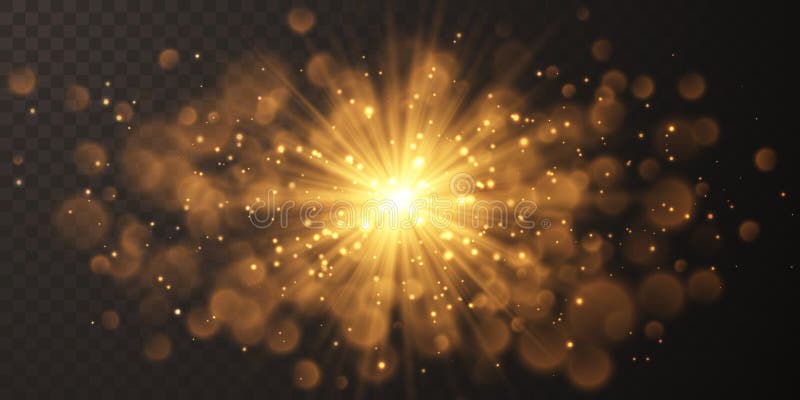 Bright Flash Effect with Rays and Glare. Light Light Blur Effect Stock ...