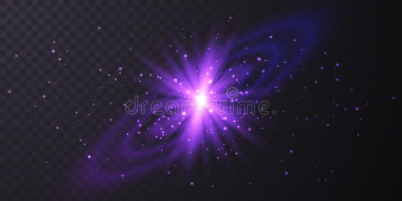 Bright Flash Effect with Rays and Glare. Light Light Blur Effect Stock ...