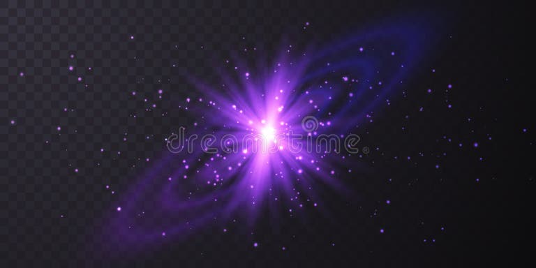 Bright Flash Effect with Rays and Glare. Light Light Blur Effect Stock ...