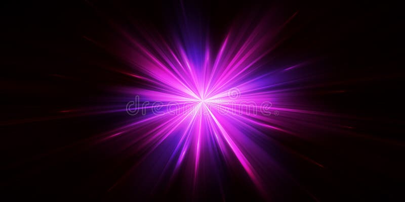 Bright Flash Effect with Rays and Glare. Light Light Blur Effect Stock ...