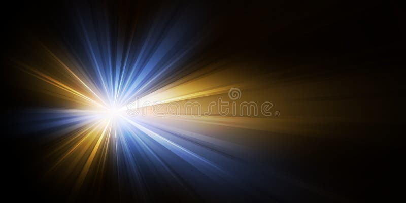 Bright Flash Effect with Rays and Glare. Light Light Blur Effect Stock ...