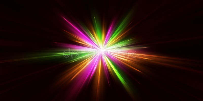 Bright Flash Effect with Rays and Glare. Light Light Blur Effect Stock ...