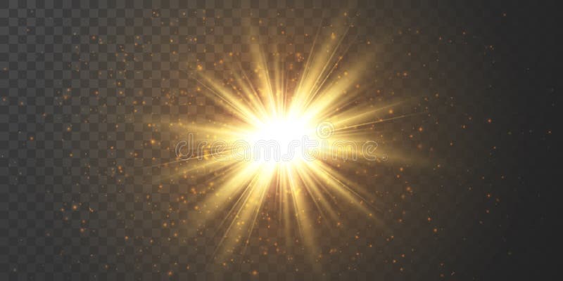 Bright Flash Effect with Rays and Glare. Light Light Blur Effect Stock ...