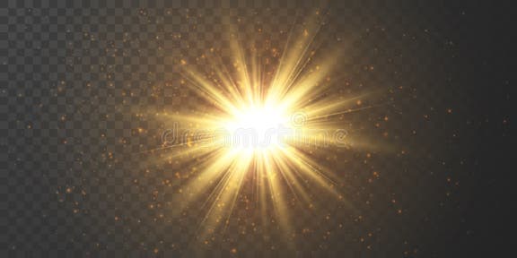 Bright Flash Effect with Rays and Glare. Light Light Blur Effect Stock ...