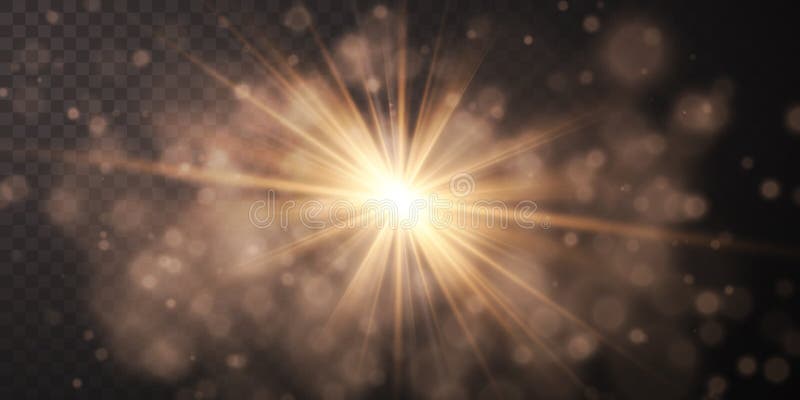 Bright Flash Effect with Rays and Glare. Light Light Blur Effect Stock ...