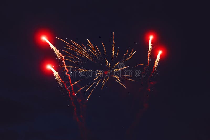 Bright flash of fireworks stock photo. Image of birthdays - 132080710