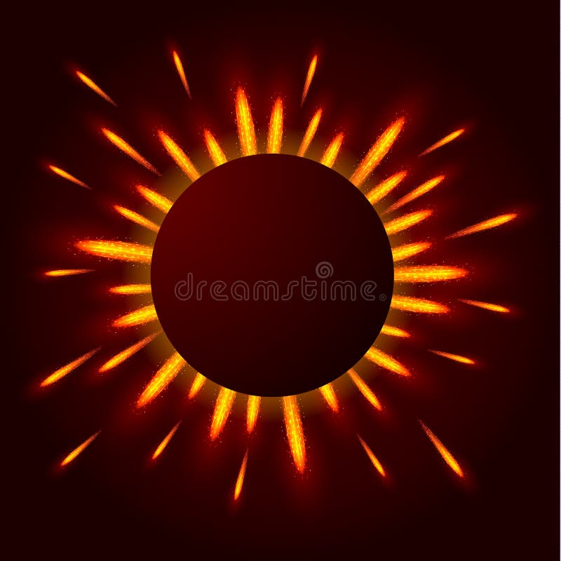 A Bright Flash of Light in the Darkness. the Rays of the Sun Stock ...
