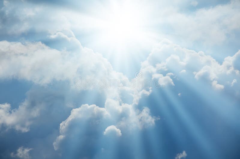 Bright Flash of Sun from Behind the Clouds Stock Image - Image of ...