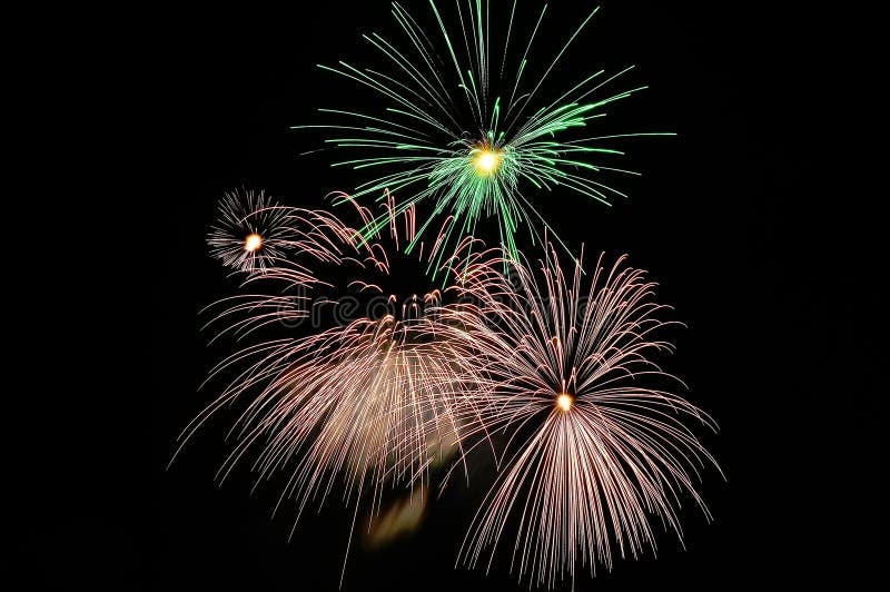 Bright Flashes of Celebratory Fireworks Stock Image - Image of bright ...