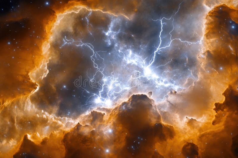 Cosmic Lightning Illuminates Clouds in a Vibrant Nebula Captured in ...
