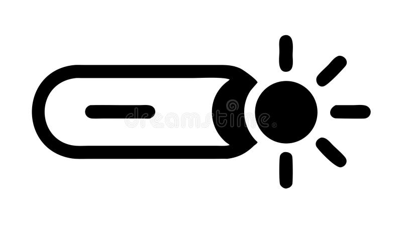 Bright Flashlight Icon. Illumination, Exploration, Light, Vector Design ...